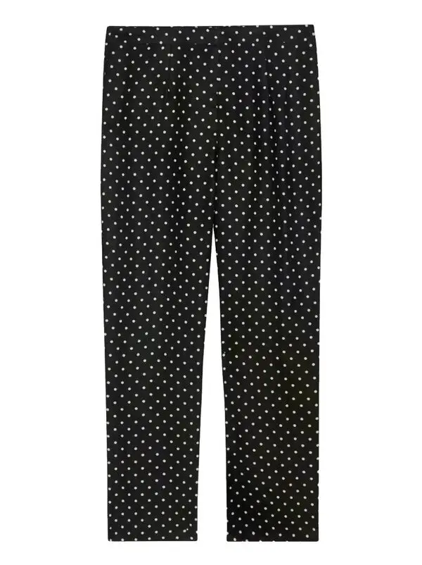 Faithfull The Brand Iria Polka-dot Linen Trousers - Black