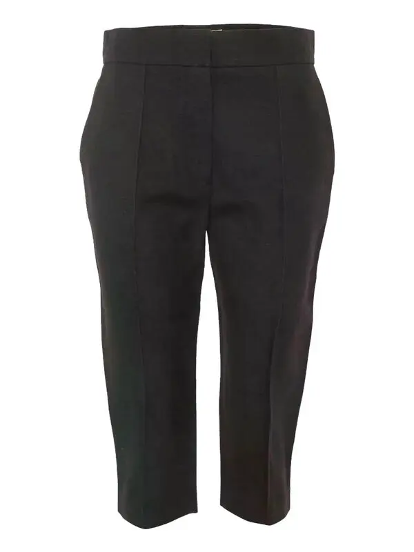 Dior Silk Cropped Trousers - Black