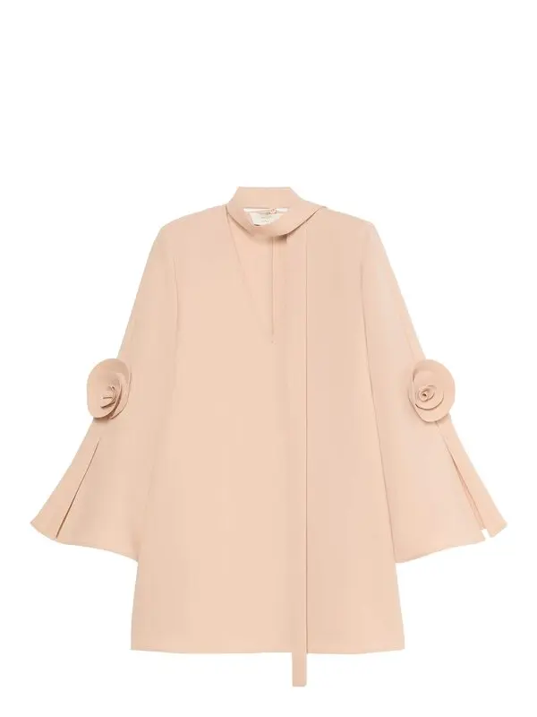 Marina Rinaldi Cady Floral Appliqué Blouse - Nude