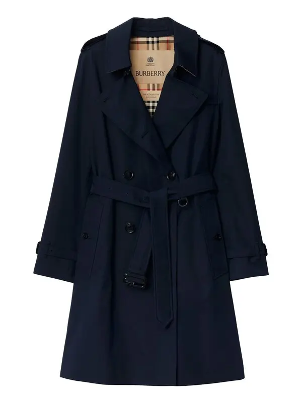 Burberry Kensington Heritage Trench Coat - Navy