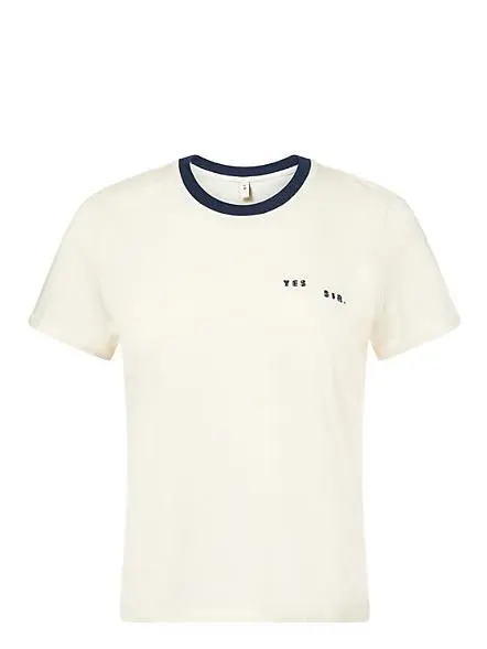 SIR. Crew Neck Short Sleeve T-shirt - Ecru