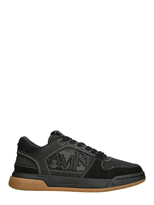 Amiri Classic Suede And Leather Lace-up Low-top Trainers - Black