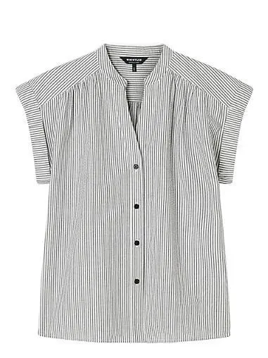 Whistles Sleeveless Striped Cotton Top - Multi-coloured