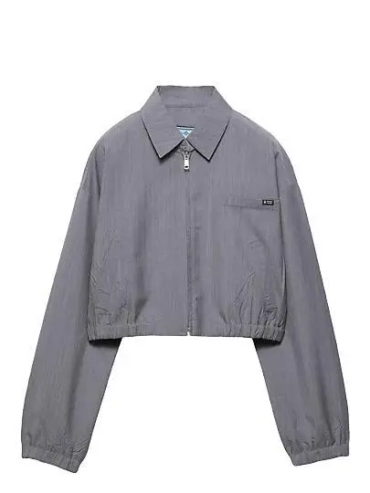 Prada Light Mohair Wool Blouson Jacket - Grey