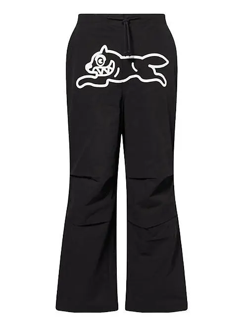 ICECREAM Running Dog Cotton Parachute Trousers - Black