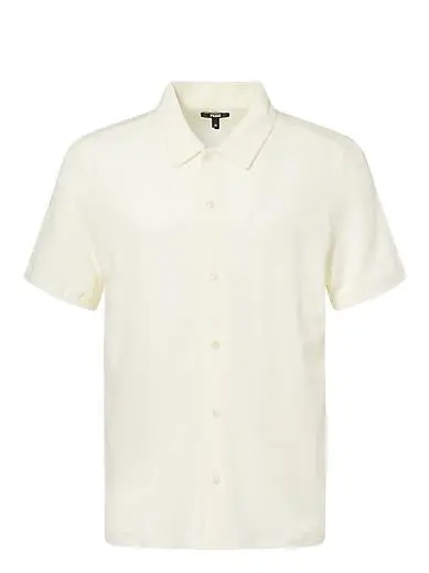 Paige Sultan Button-up Linen And Cotton-blend Shirt - Cliffside Fog
