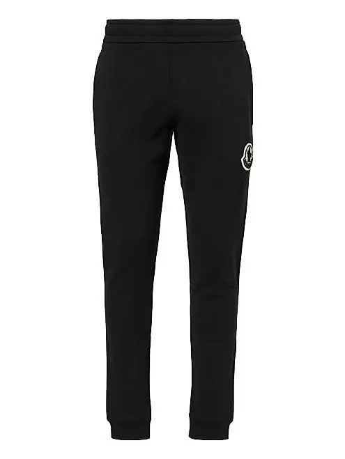 Moncler Artist Brand-badge Cotton Jogging Bottoms - Black