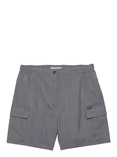 Prada Light Mohair Wool Shorts - Grey