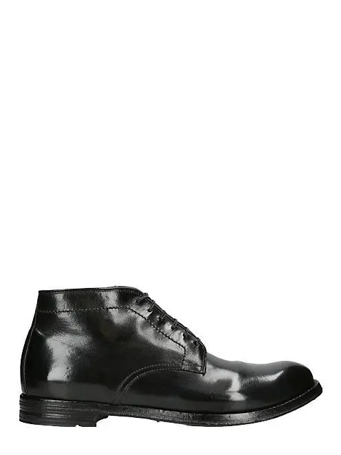 Officine Creative Leather Lace-up Chukka Boots - Black
