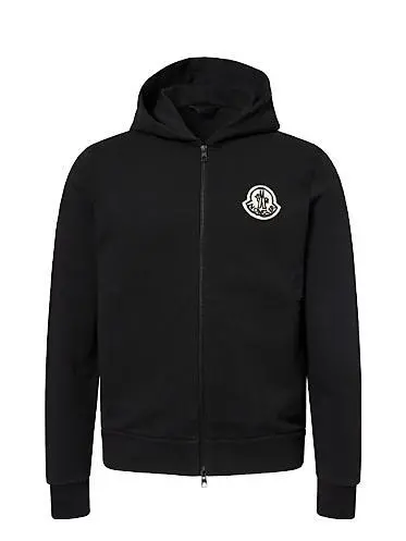 Moncler Artist Brand-badge Cotton Hoody - Black