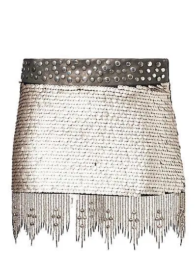 JADED LONDON Sequin Beaded Mini Skirt - Multi