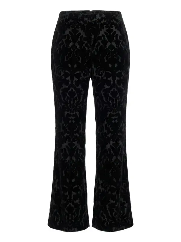 Gucci Floral Devoré Velour Pants - Black