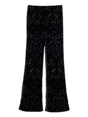 Gucci Floral Damask Wide Leg Pants - Black