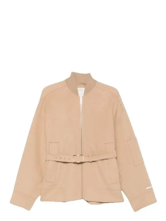 Sportmax Agora Belted Zip-up Jacket - Light Brown