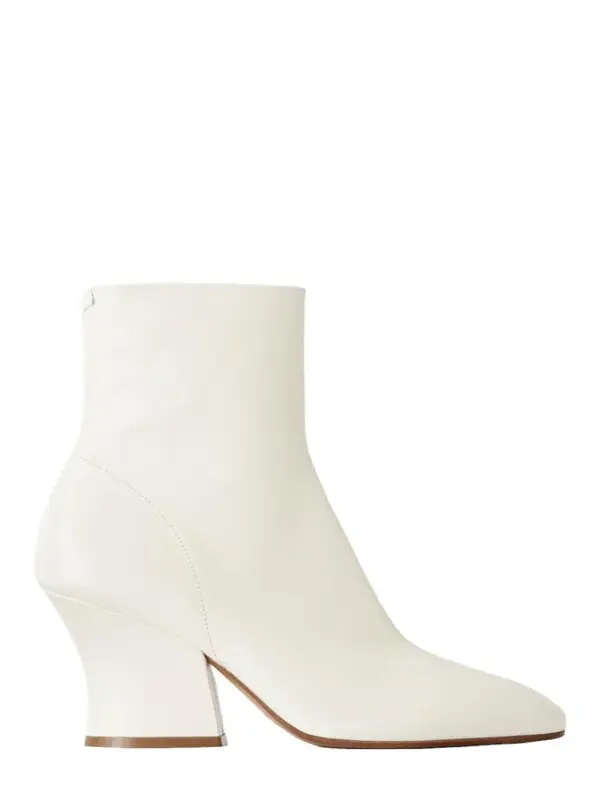 JIL SANDER Lune Ankle Boots - Ivory