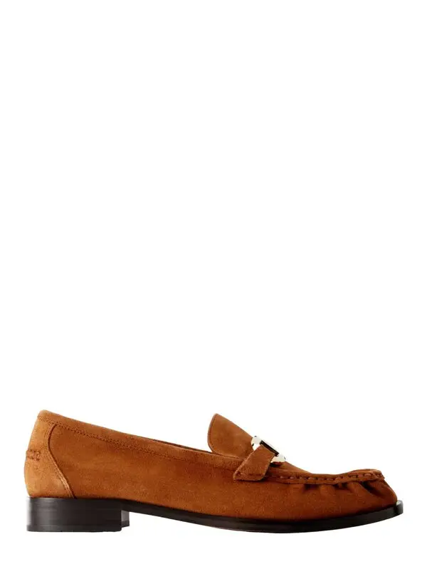 FERRAGAMO Maryan Suede Loafers - Brown