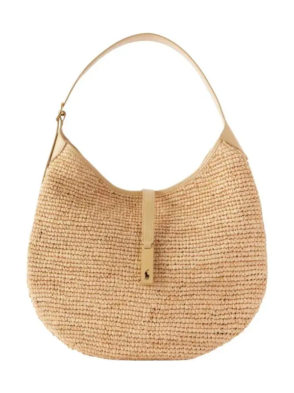 Polo Ralph Lauren Woven Shoulder Bag - Nude