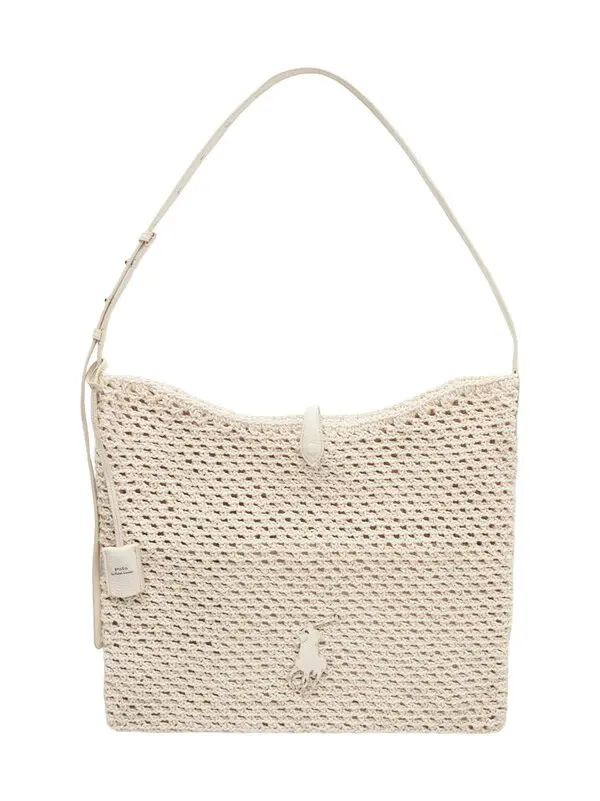 Polo Ralph Lauren Woven Cross Body Bag - Nude