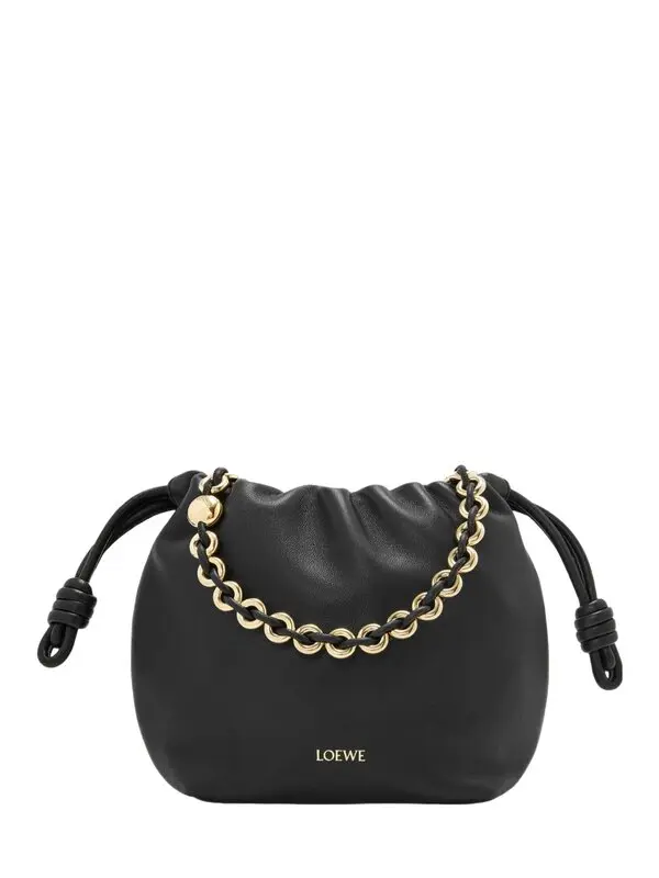 Loewe Flamenco Drawstring Mini Shoulder Bag - Black