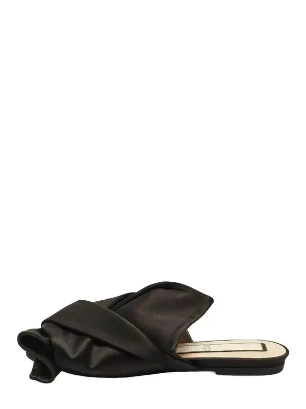 N°21 Knot-detail Flat Sandals - Black