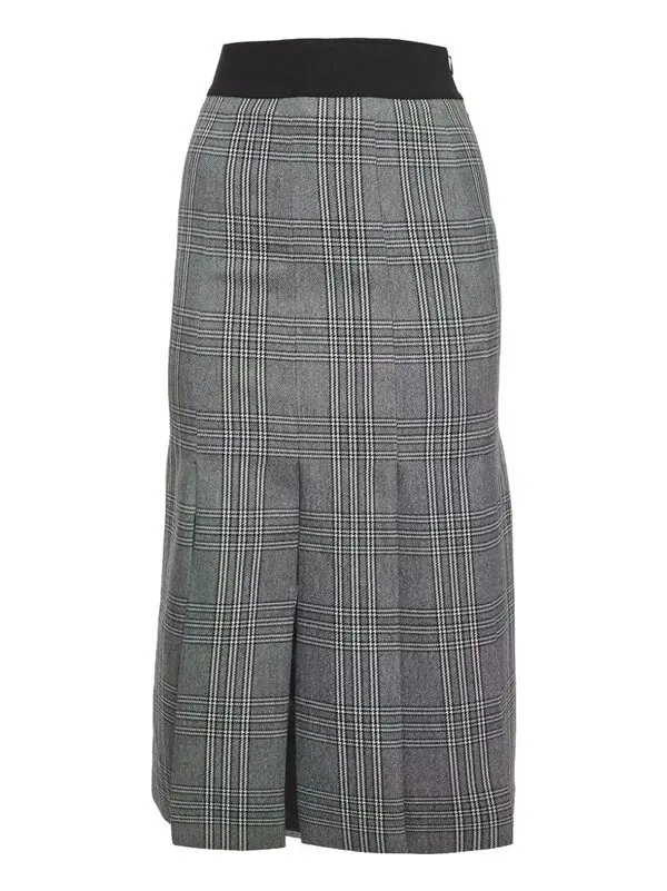 Maje Pleated Midi Skirt - Grey
