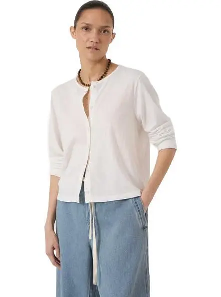 HUSH Mikaela Long Sleeve Cardigan - Ecru