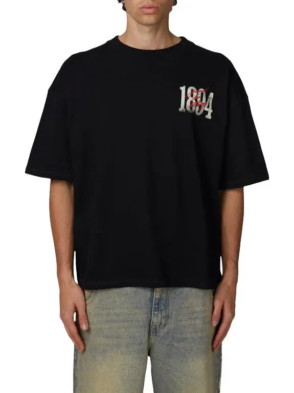 GOOD FOR NOTHING Boxy-fit Soaring T-shirt - Black