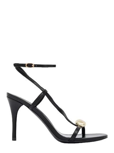 MI/MAI Terrence Jewel Detail Heeled Sandals - Black
