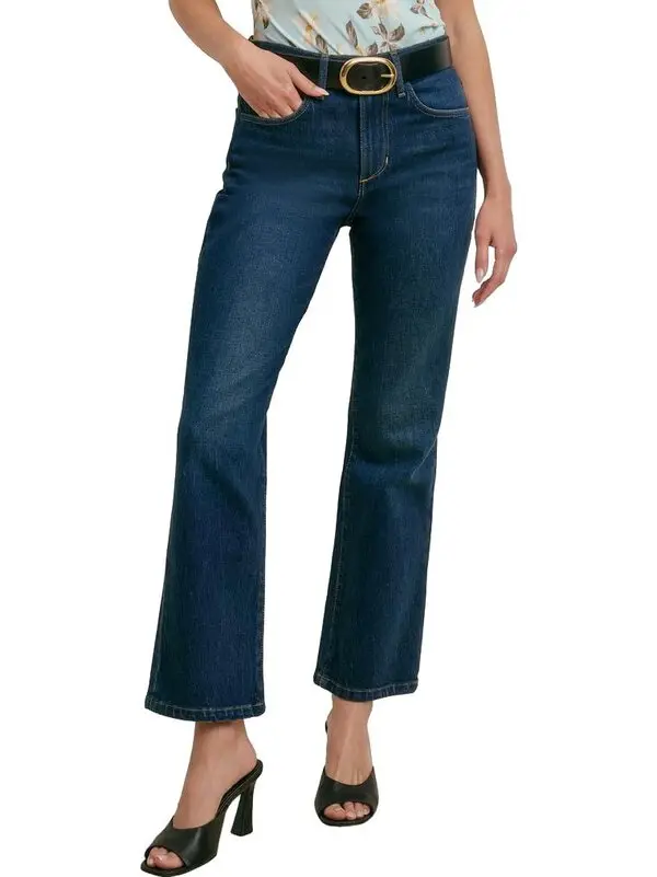 FAVORITE DAUGHTER The Dot Mid Rise Straight Ankle Jeans - Adelaide