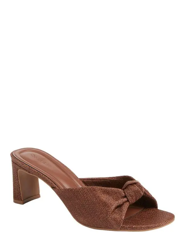 OPEN EDIT Harper Knot Slide Sandal - Brown Chocolate
