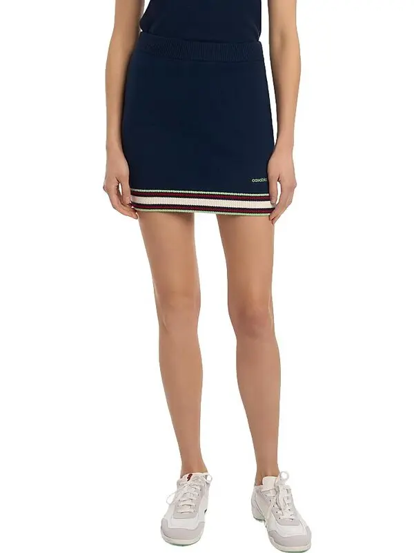 Casablanca Merino Wool Mini Skirt - Navy