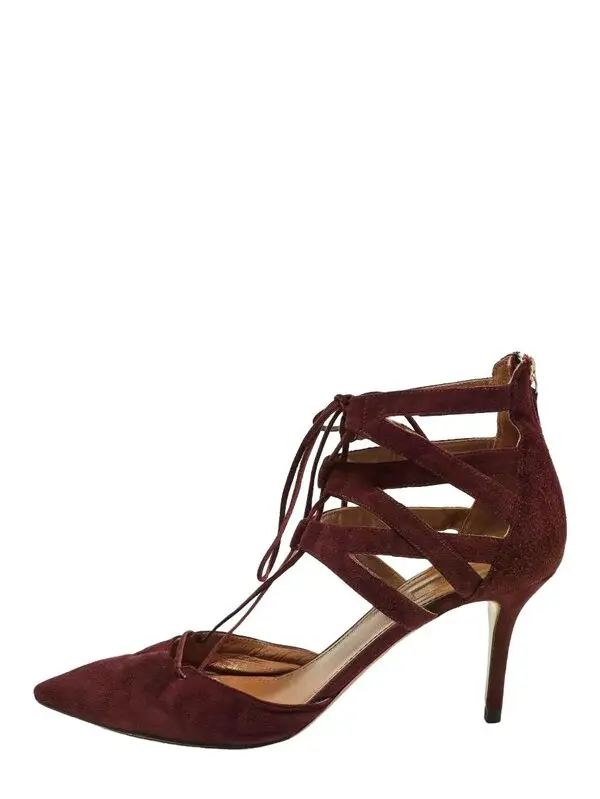 AQUAZZURA Belgravia Lace-up Pumps - Red