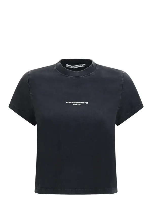 Alexander Wang Short-sleeve Logo T-shirt - Gray
