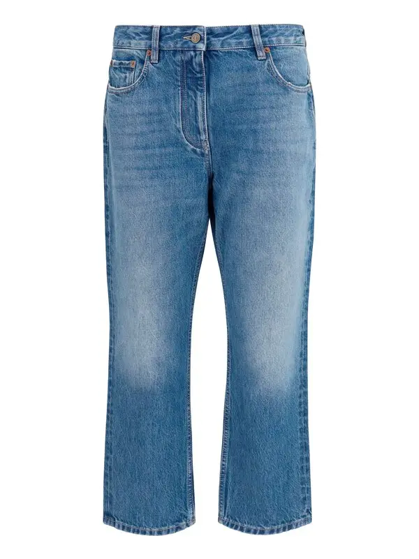 Valentino Garavani Straight-leg Jeans In Medium Denim - Blue