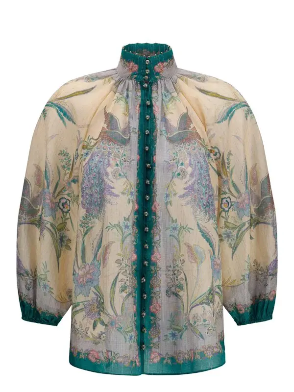 Zimmermann Indra Ruffle Shirt - Multicolor
