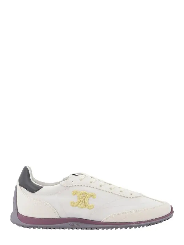 Celine Racer Nylon And Suede Sneakers - Multicolor