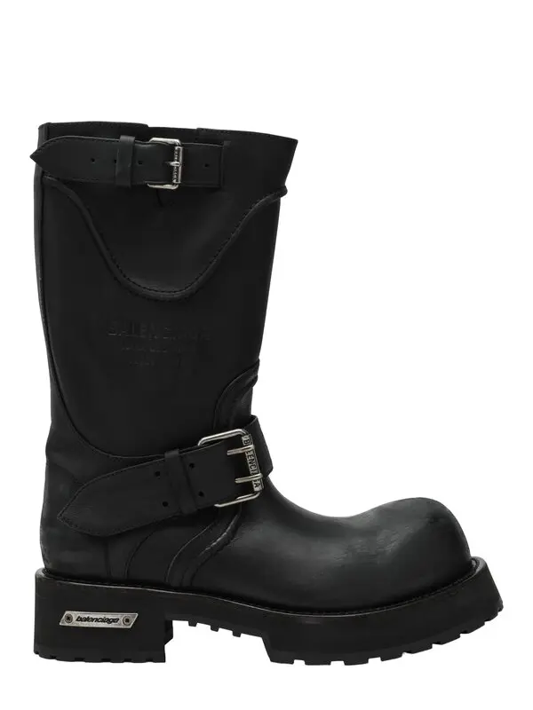 Balenciaga Calfskin Leather Boots - Black