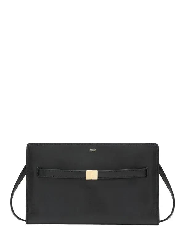 TOTEME Pebbled Leather Belt Bag With Belt Detail - Black