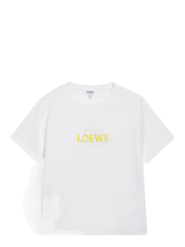 Loewe Embroidered Logo Cotton T-shirt - White