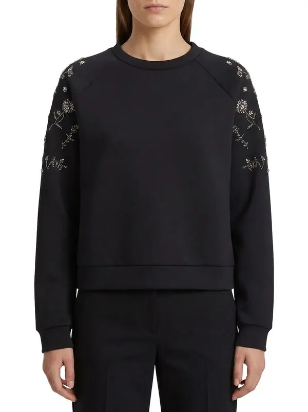 Max Mara Embellished Sweatshirt - Black
