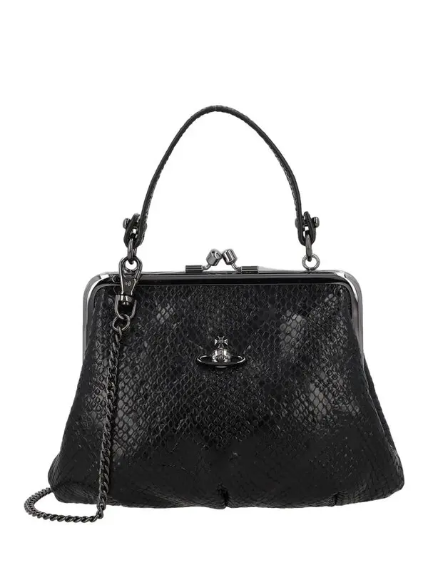 VIVIENNE WESTWOOD Leather Handheld Bag - Black
