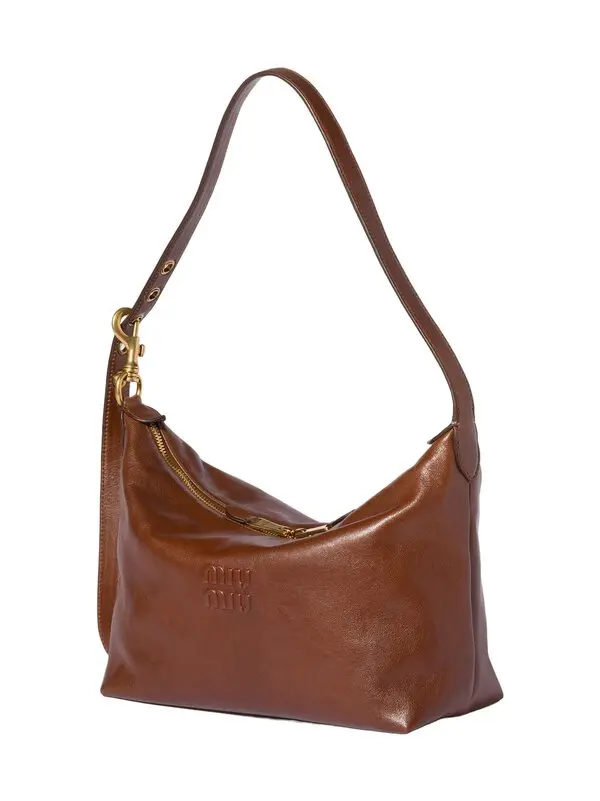 Miu Miu Nappa Leather Shoulder Bag - Palisander