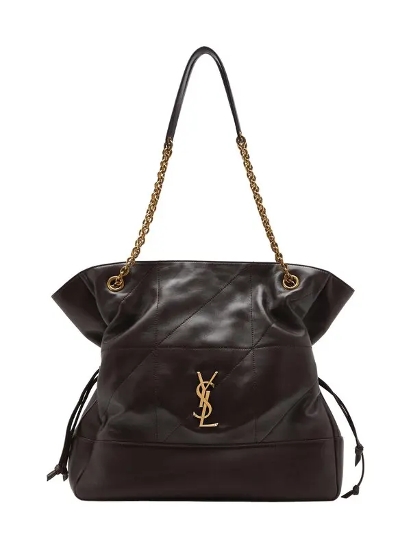 Saint Laurent Jamie Leather Shopping Bag - Brown