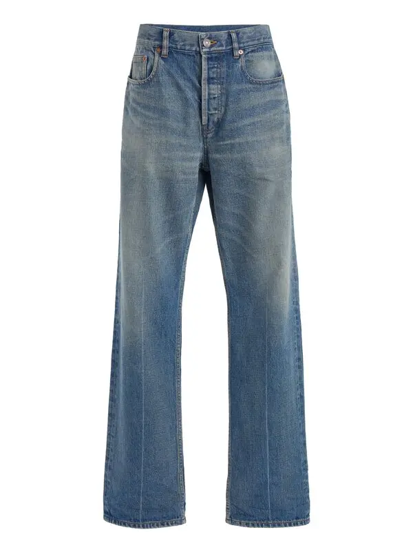Saint Laurent Mid-rise Straight-leg Jeans - Blue