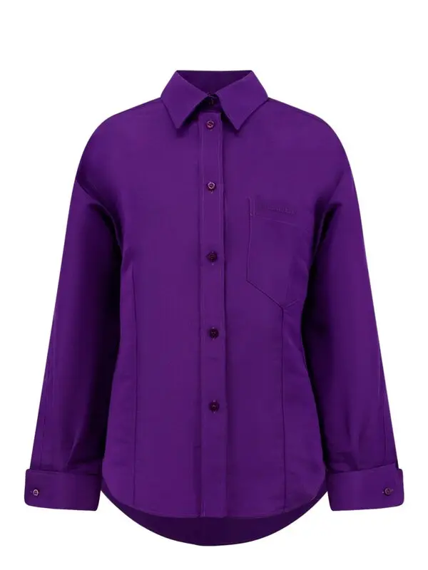Balenciaga Shantung Shirt - Purple
