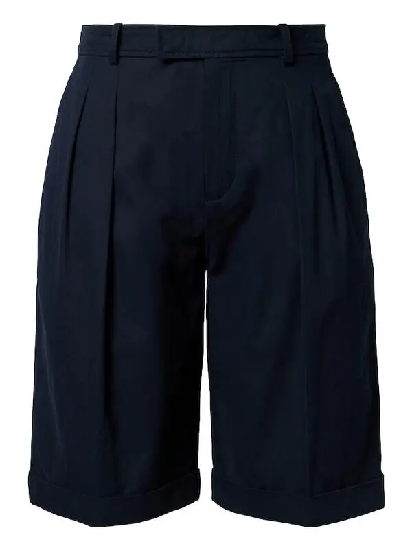 Saint Laurent Cotton Bermuda Shorts - Blue