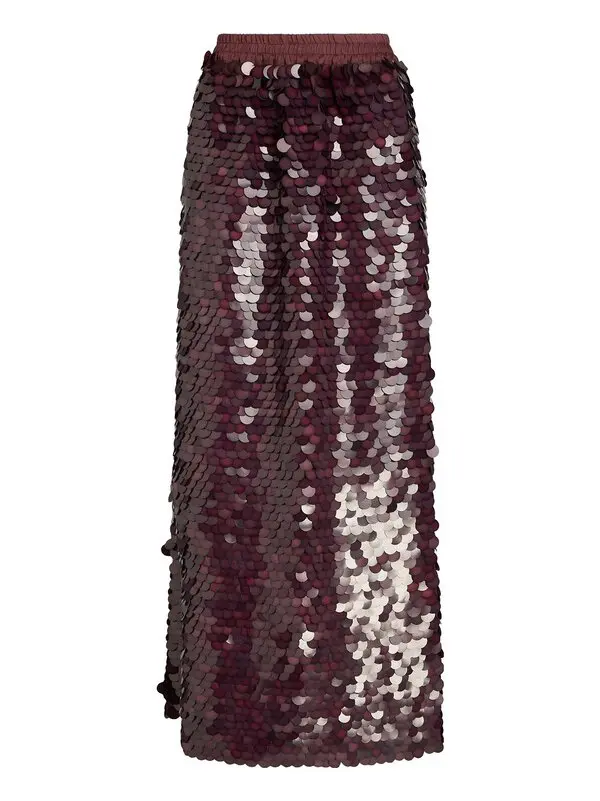 Zimmermann Sequined Silk Organza Maxi Skirt - Grape