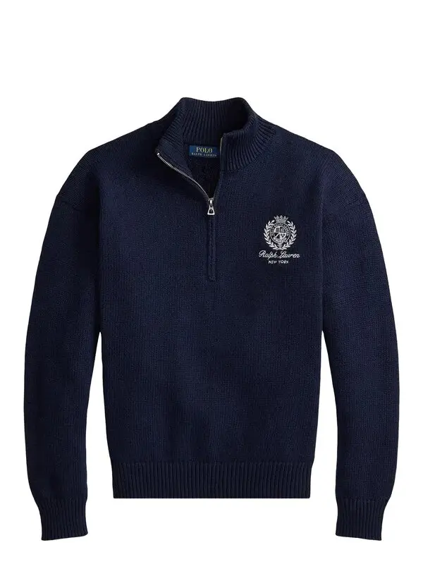 Polo Ralph Lauren Tennis Half-zip Pullover Sweater - Blue