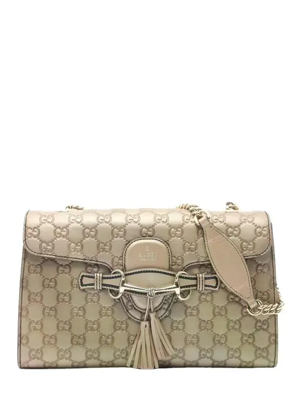 Gucci Emily Horsebit Shoulder Bag - Neutrals