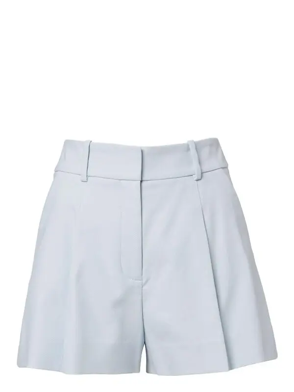 Veronica Beard Craig Cotton-blend Twill Shorts - Blue